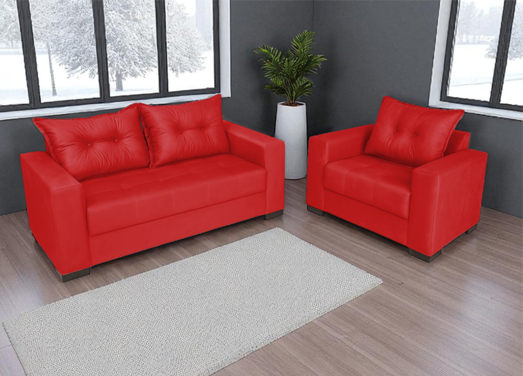 Conjunto de Estofados 2 e 3 Lugares Montevidéu | catalogobrasil