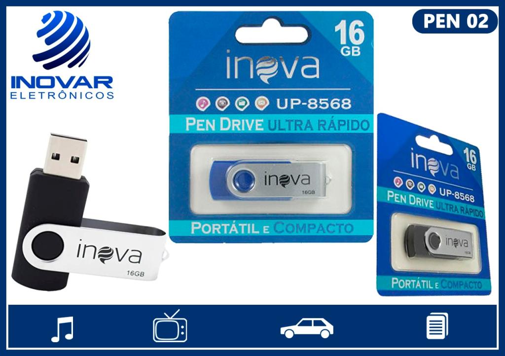 PEN 02 PEN DRIVE 16 GB KAP-U16 / UP-8568 | inovar